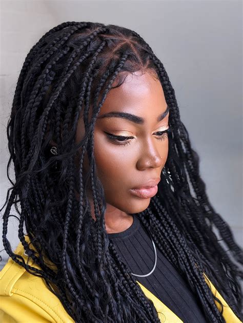 Jaliza 36 Tangleless Boho Medium Triangle Box Braids Wig