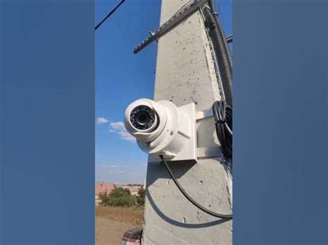 монтаж камеры на столб - YouTube