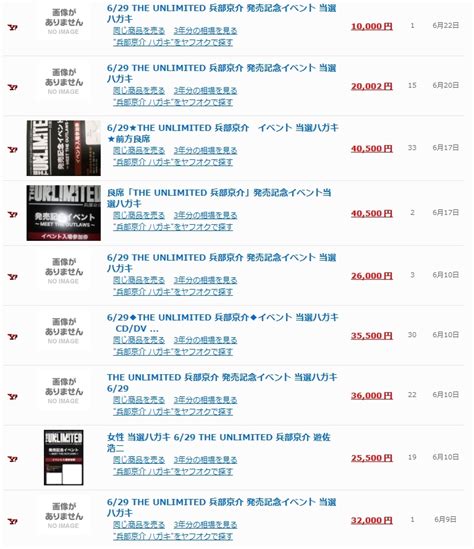 アンリミイベント 当選ハガキ転売履歴｜気ままに絶チル