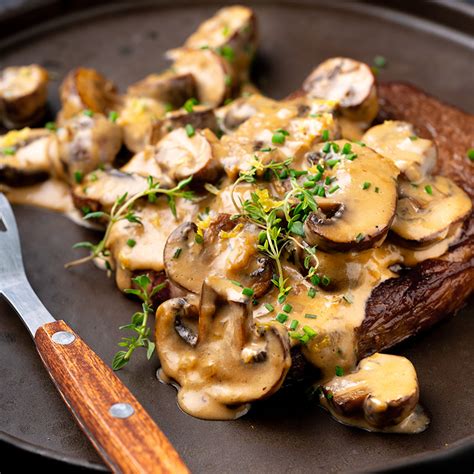 Beef Steak Creamy Mushroom Sauce At Marion Mcgrew Blog