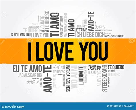 Love Words I Love You In Different Languages Of The World Stock