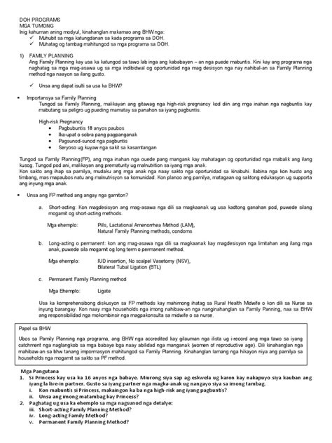 Doh Programs Pdf
