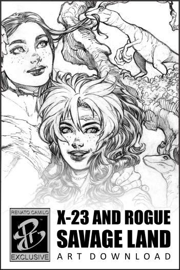 X 23 And Rogue Savage Land Renato Camilo Art