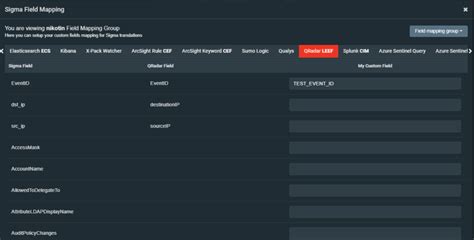 Custom Fields Mapping Soc Prime
