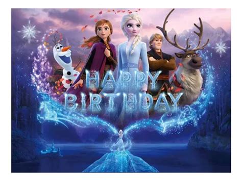 Cumpleaños De Fondo De Decoración De Frozen Elsa Fiesta Meses sin interés