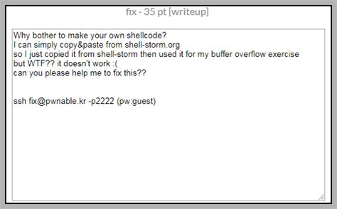 pwnable kr write up fix cybersecurity guide
