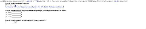 SOLVED An RLC Series Circu Constructed With R 180 0 C 7 25 F And