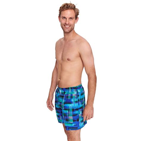 Zoggs Checkmate 16 Inch Mens Swimming Shorts