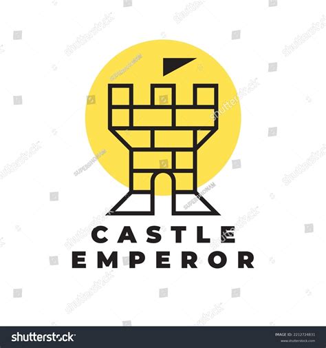 Castle Logo Design Illustration Vector Template Stock Vector Royalty