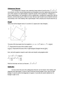 About The Pythagorean Theorem By Kayla Matthews TpT