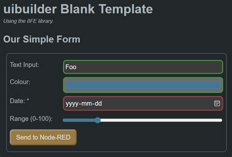 Uibuilder Video Simple Form Flow Node Red