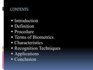 Biometrics Ppt PPTX