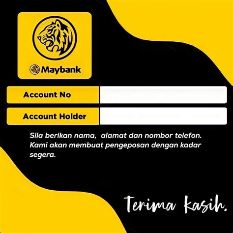 Bank Account Number Template Design