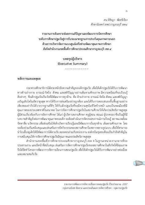 Executive Summary ศน จิรัชญา พัดศรีเรือง