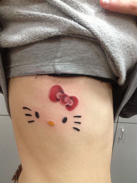 Cute Hello Kitty Tattoo But Want Waaaaaaaay Smaller Cat Face Tattoos