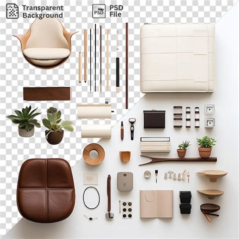 Premium Psd Isolated Professional Interior Design Tools Set Displayed
