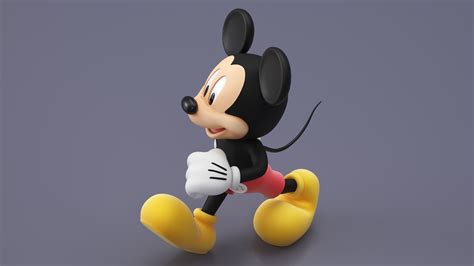Disney Character Mickey Mouse Walking 3d Model 99 3ds Blend C4d