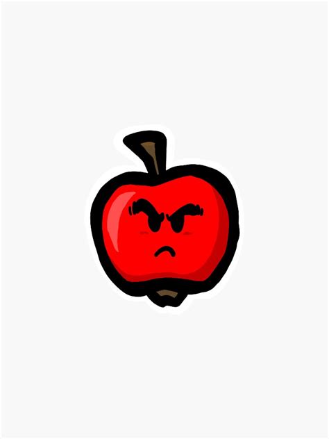 Red Apple Sticker For Sale By ChillerTyp Redbubble