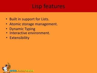 LISP Programming Language Artificial Intelligence PPT
