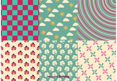 Spring And Summer Vector Patterns Vector Art At Vecteezy