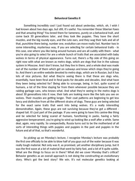 Behavioral Genetics Ii Pdf