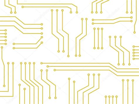 Microchip Line Technology Symbol Abstract Background Vector Stock