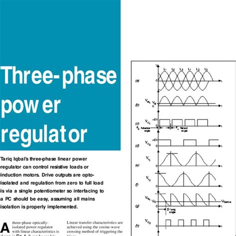 Timings Involved In The Three Phase Linear Power Regulator With Mains
