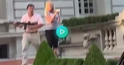 A Couple Pointed Guns At Protesters In St Louis As A Group Marched Toward The Mayors Home To