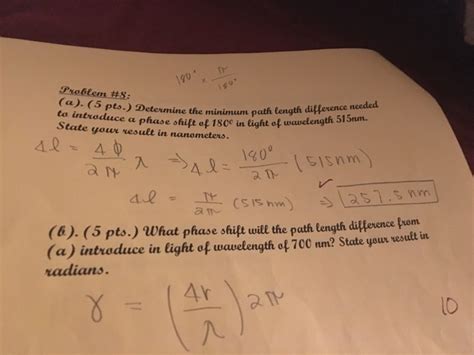 Solved Determine The Minimum Path Length Difference Needed