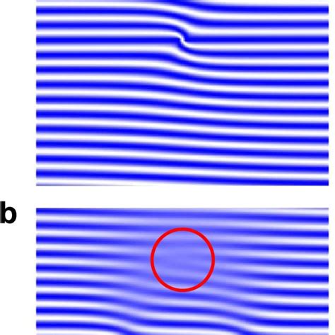 Simulated Exciton Interference Pattern With Interference Dislocations A