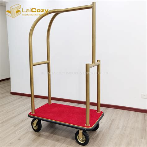 Multifunctional Hotel Lobby Concierge Half Birdcage Luggage Trolley