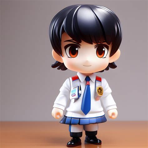Premium Photo 3d Cute School Chibi Figure