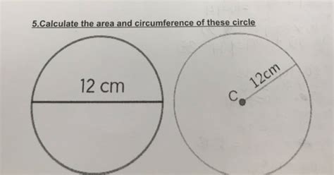 Solved Calculate The Area And Circumference Of These Circle Math