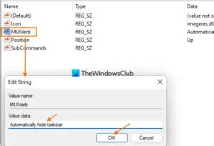 Add Automatically Hide Taskbar To Context Menu In Windows