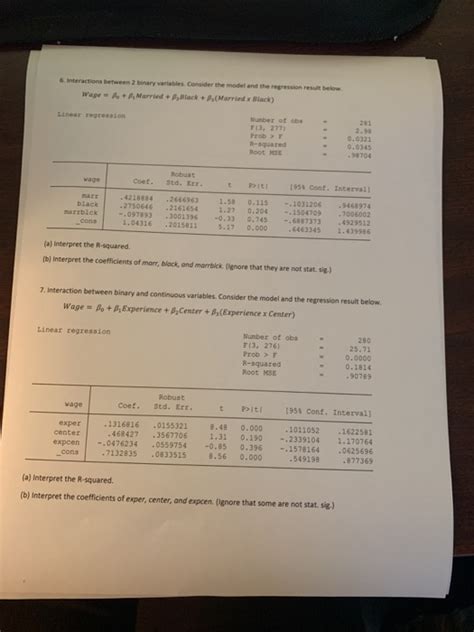 Solved 6 Interactions Between 2 Binary Variables Consider