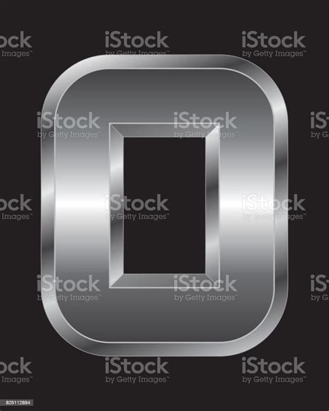 斜切矩形金屬字體字母 O向量圖形及更多立體圖片 立體 金屬 剪裁圖 Istock