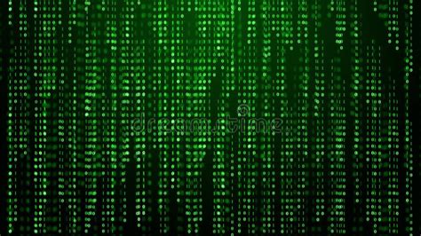 binary code loop green matrix number animation background stock footage