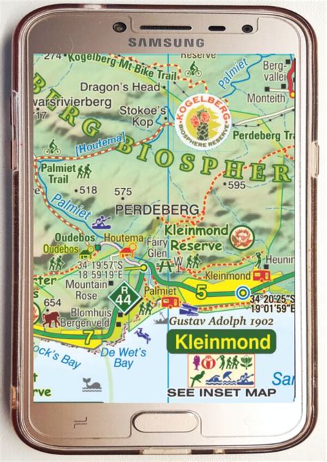 South Africa Overberg Whale Coast Touring Map Edition 8 Digital