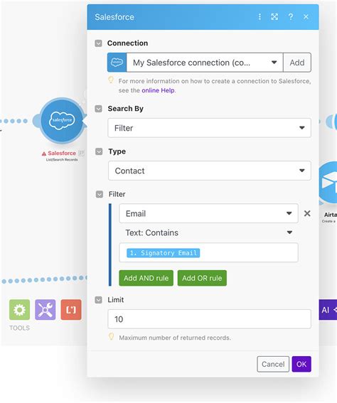 bug connecting airtable and salesforce getting started make community