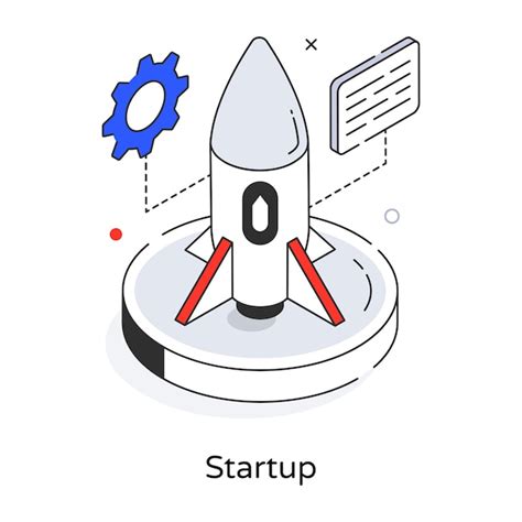 Premium Vector A 3d Line Icon Of Startup