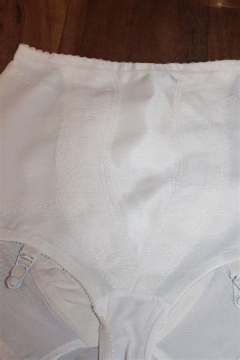 Vintage 60s Satin Nylon Panty Girdle With Suspenders Size 2728 Waist