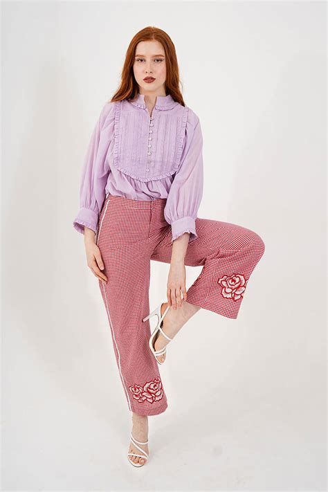 Rosas Embroidered Trousers Pre Order Pre Order By Hess Verte Mode
