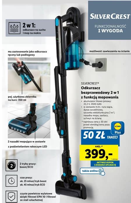 Odkurzacz Bezprzewodowy SilverCrest 11 TANIEJ Promocja Lidl Ding Pl