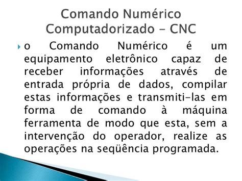 Cnc Comandos Numéricos Computadorizados