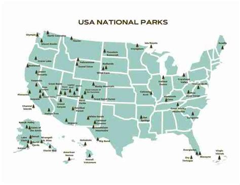 Us National Parks List And Map For 2026 Printable Checklist
