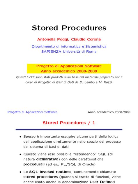 Stored Procedure | PDF