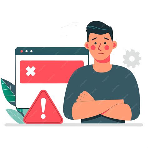 Illustrative Depiction Of A Website Encountering An Error Premium Ai