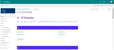 create a simple a z in sharepoint classic sharepoint sharepoint stuff