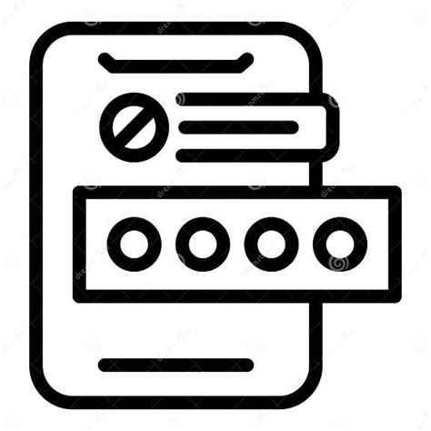 Smartphone Showing Wrong Password Error Message Icon Stock Vector