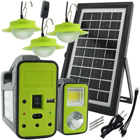 Przenośny zestaw fotowoltaiczny solarny USB LED PV Powerbank